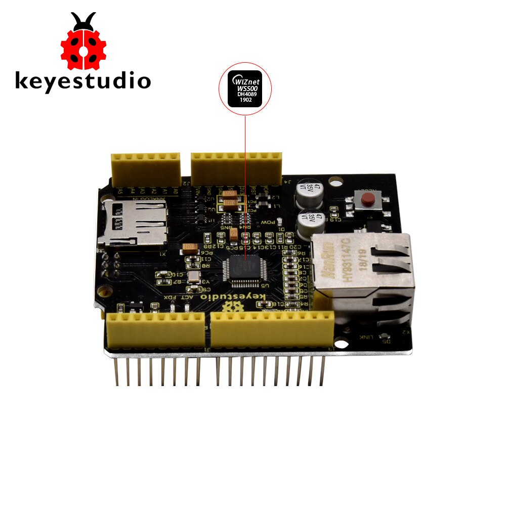 Keyestudio W5500 Ethernet Shield Ethernet Control Expansion Board for ... Keyestudio W5500 Ethernet Shield Ethernet Control Expansion Board for ...