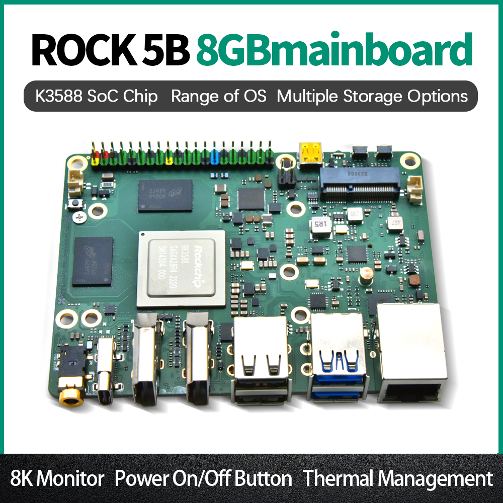 Radxa ROCK 5B 8GB Mainboard Rockchip RK3588 Official Original Single ...
