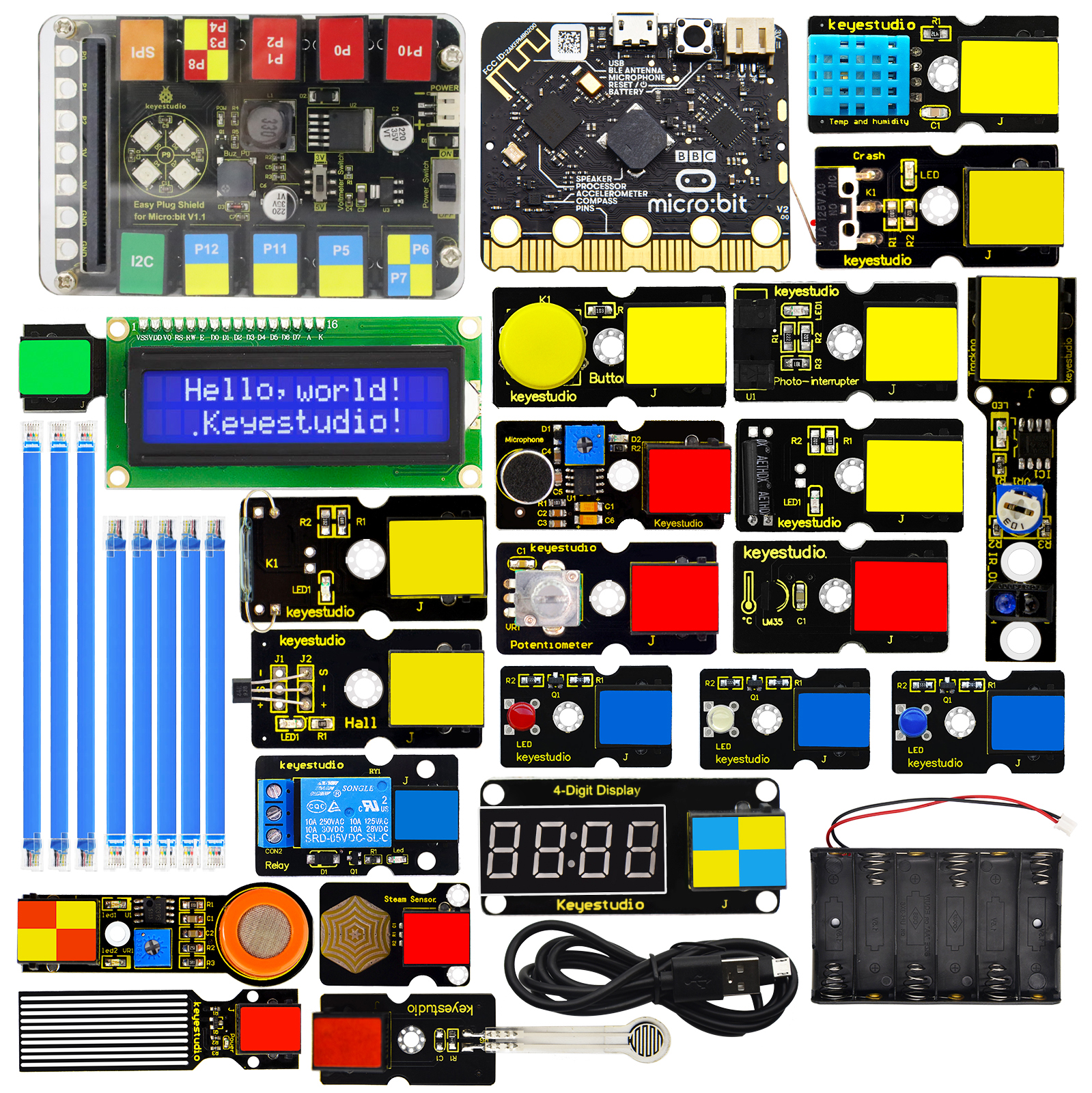 Keyestudio EASY PLUG Super Starter Kit for BBC micro bit STEM EDU with ...